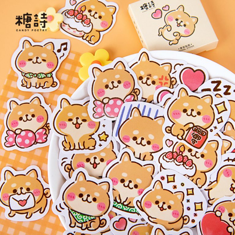 45 Pieces Kawaii Shiba Inu Stickers – My Heart Teddy