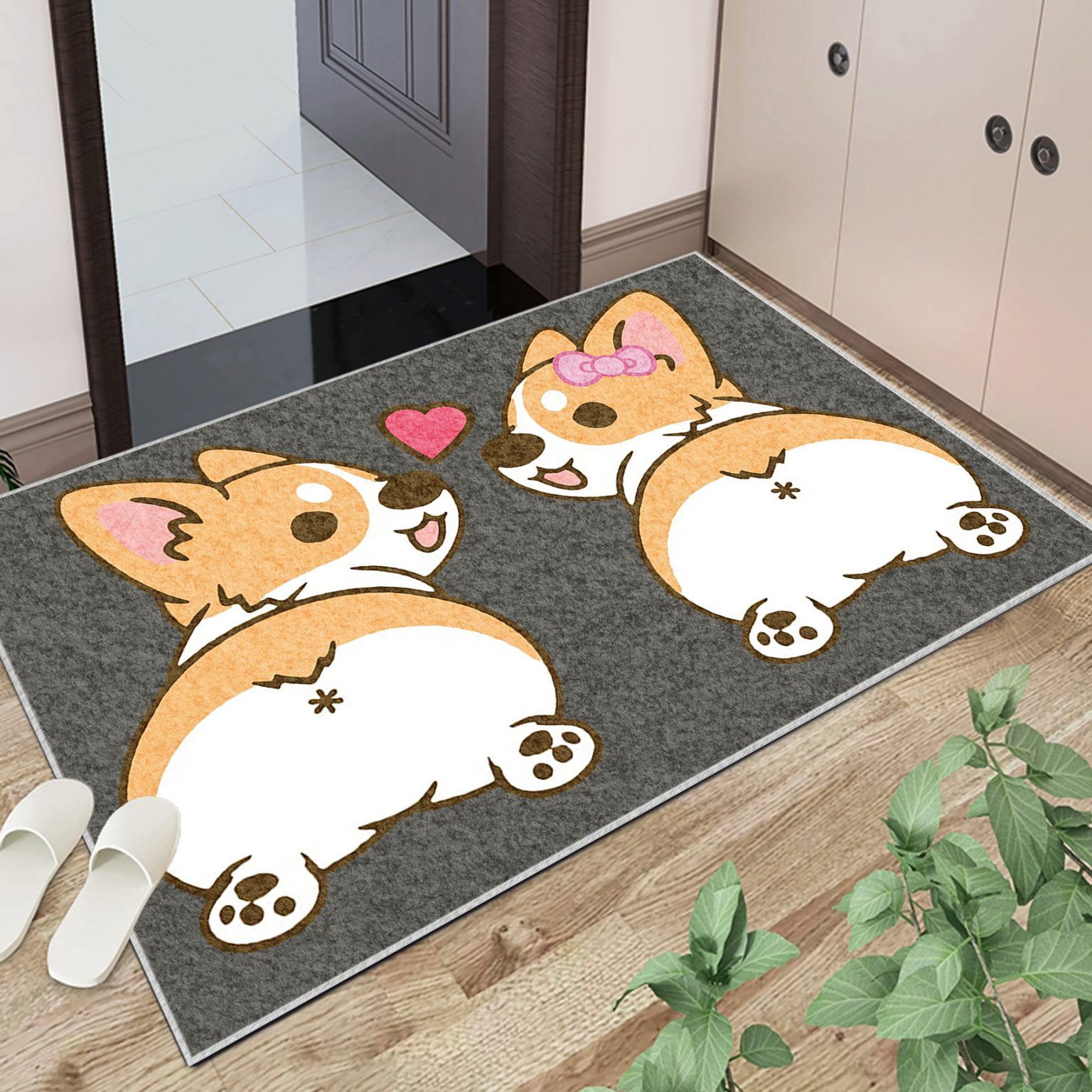 Anti-Slip Corgi Dog Door Mat – My Heart Teddy
