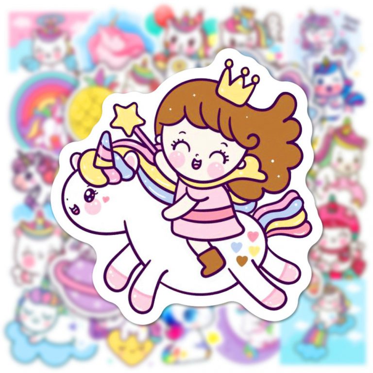 Kawaii Unicorn Stickers – My Heart Teddy
