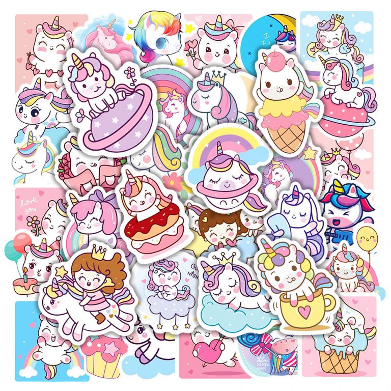 Kawaii Unicorn Stickers – My Heart Teddy